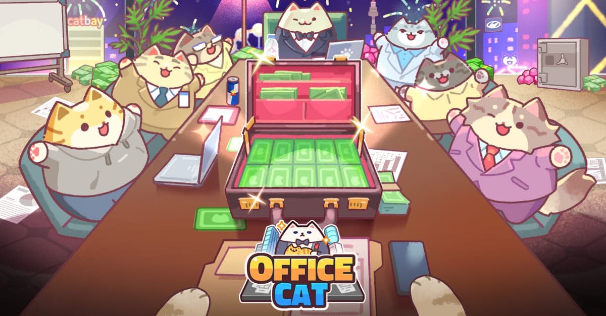 Office Cat: Idle Tycoon Games | iOS - Get Paid For Gaming - Scrambly
